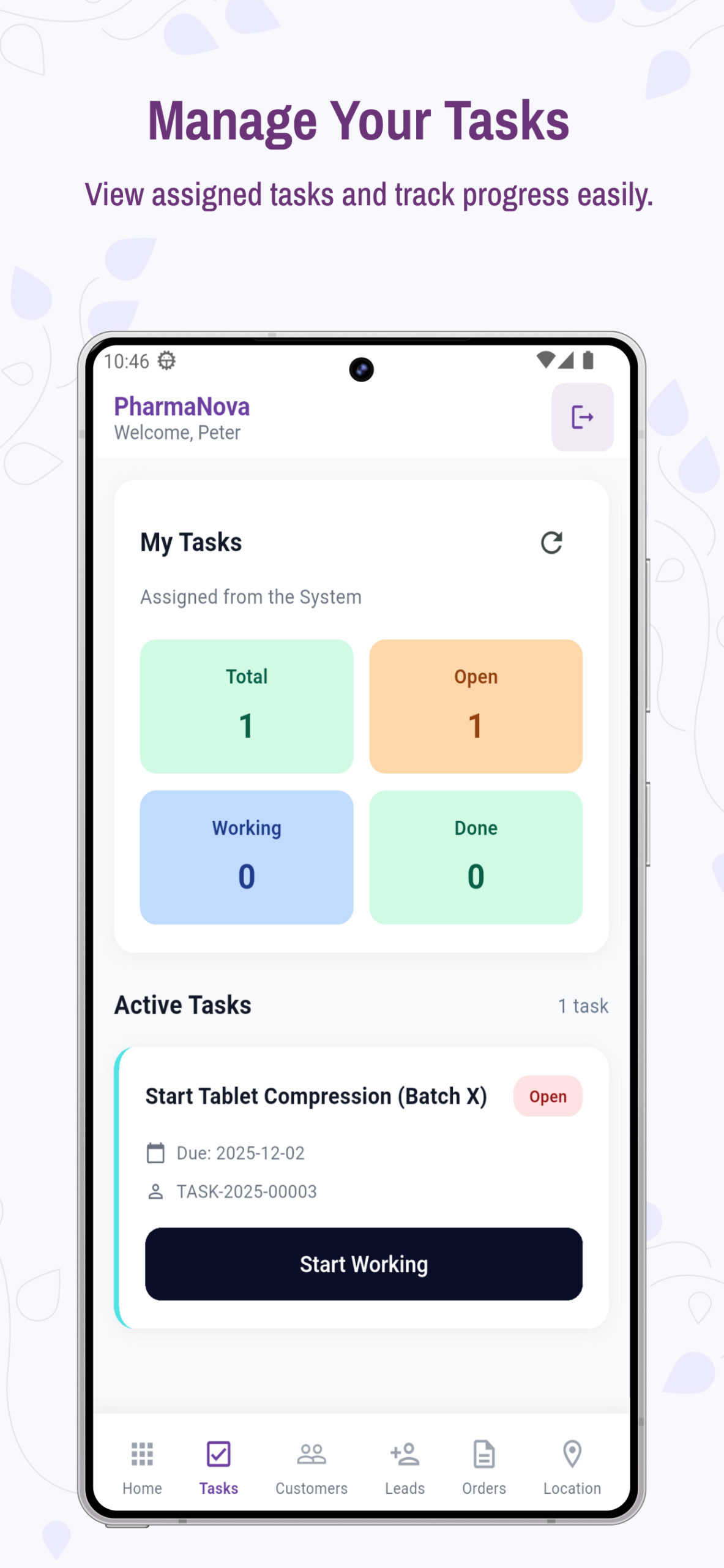 Pharmanova Sales Agent App - Techwise Solutions